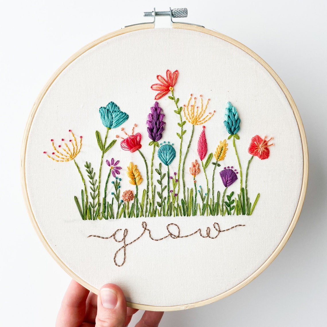 Whimsical Flower Embroidery Pattern | Floral Embroidery Pattern ...