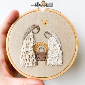 Nativity Ornament Set 4" Embroidery Kit | Christmas Ornament Embroidery ...