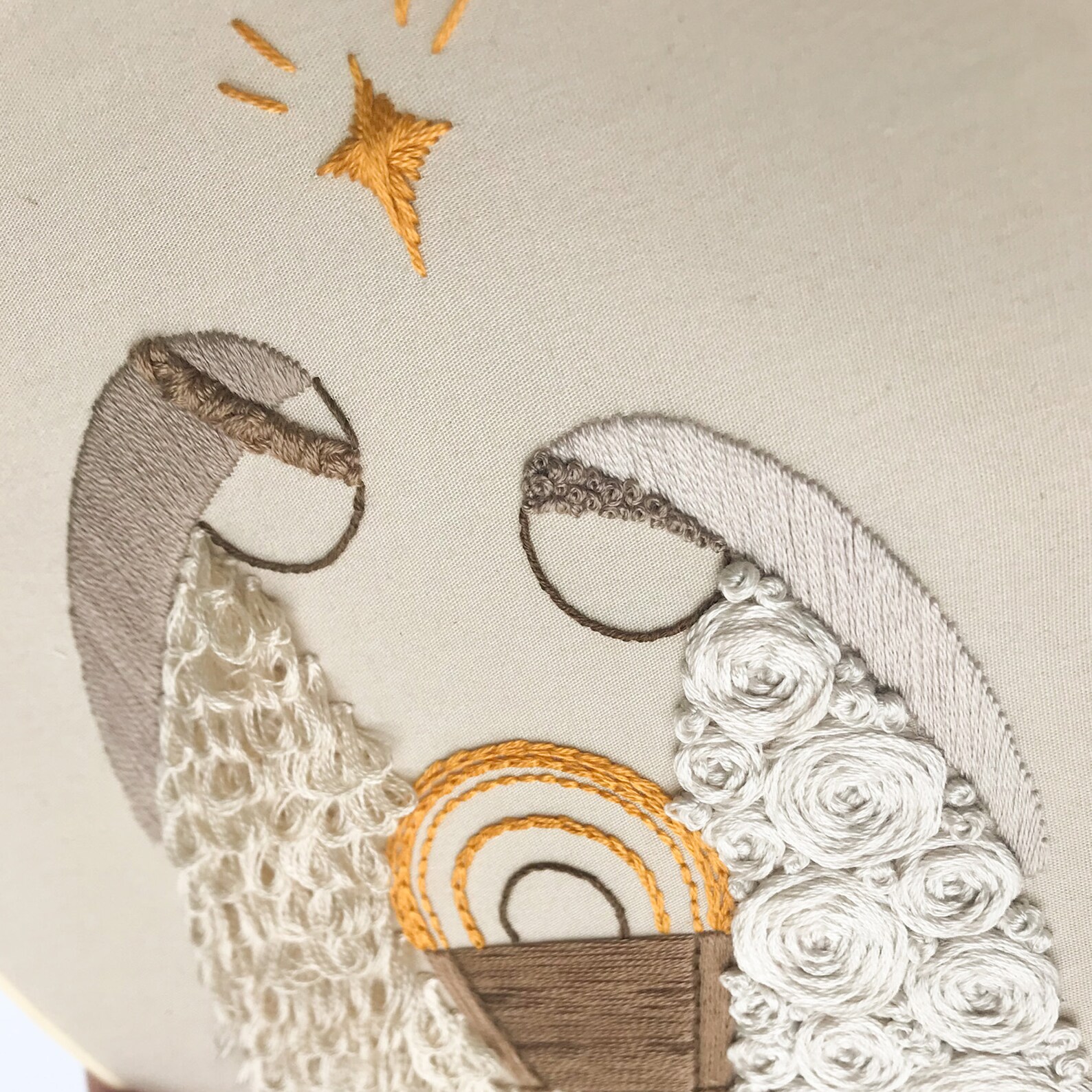 Nativity Scene 8" Embroidery Kit | Christmas Nativity Embroidery Kit ...