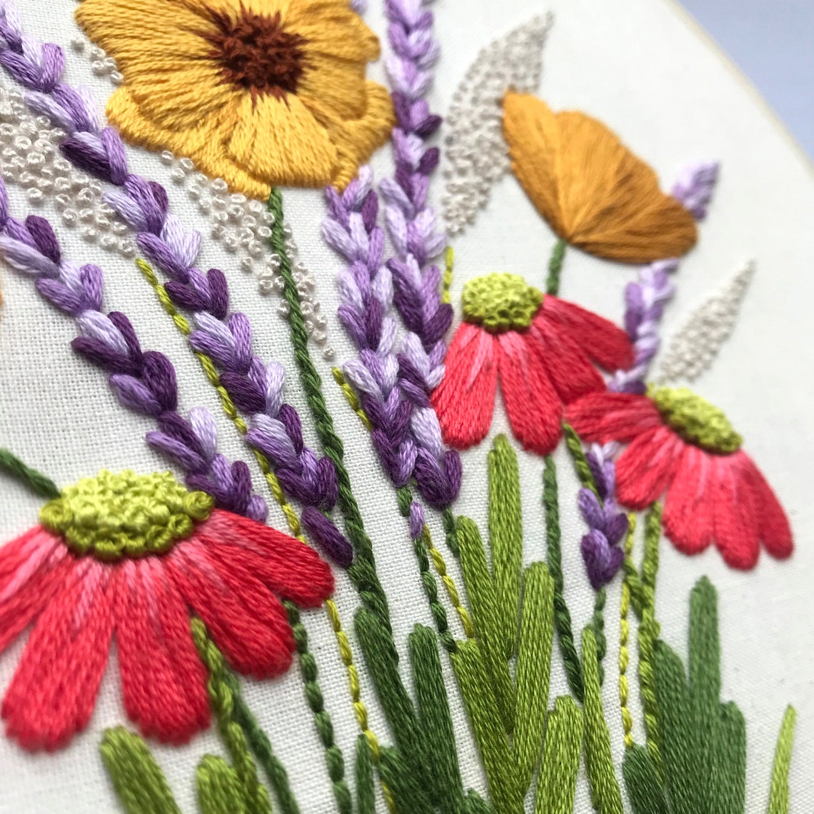 Wildflowers Embroidery Pattern Floral Embroidery Pattern - Etsy