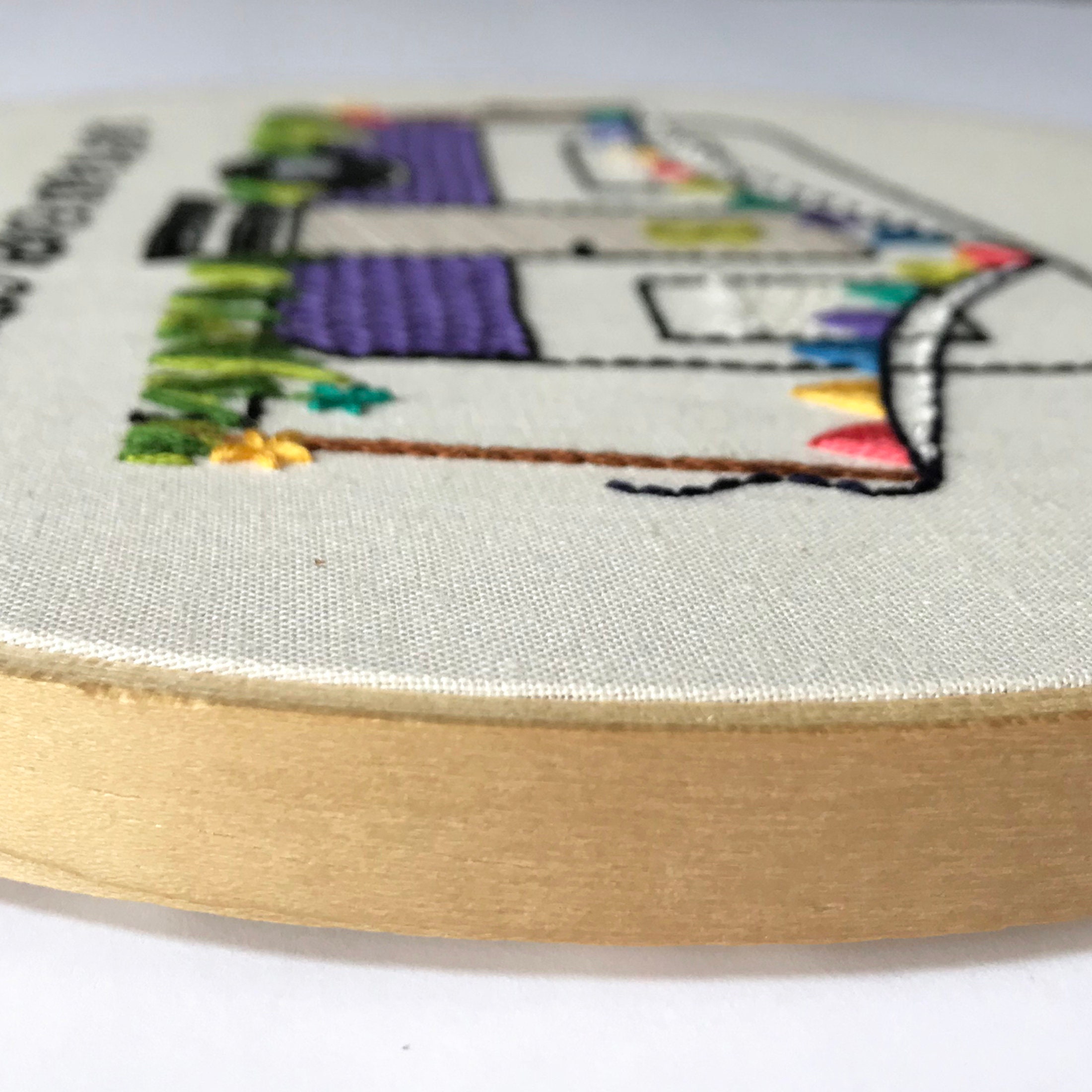 Happy Camper Embroidery Pattern | Camping Embroidery Pattern | DIY Hand ...