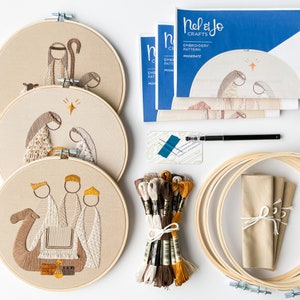 Nativity Series 8" Embroidery Kit | Christmas Nativity Embroidery Kit ...