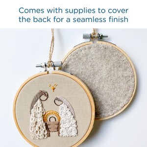 Nativity Ornament Set 4" Embroidery Kit | Christmas Ornament Embroidery ...