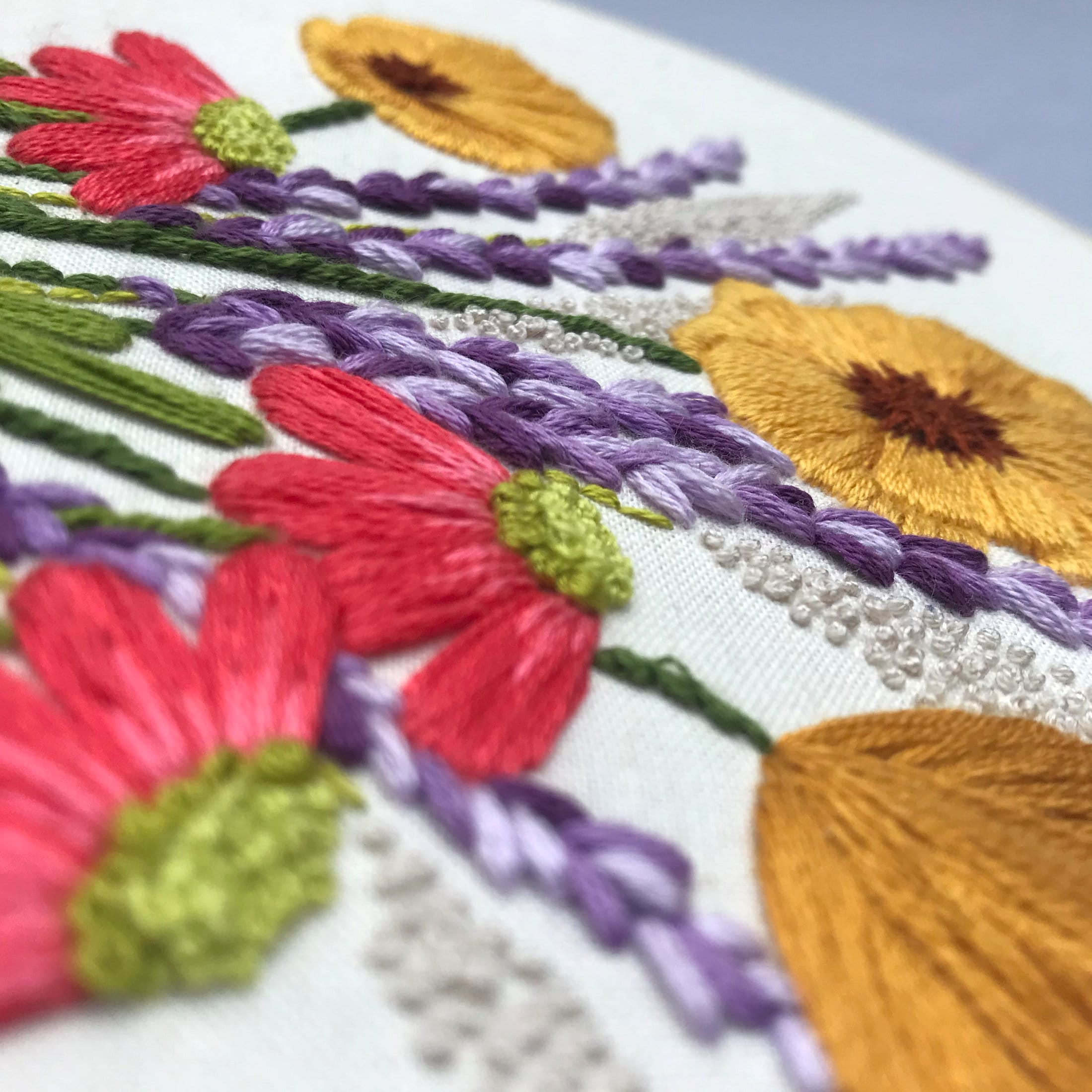 Wildflowers Embroidery Pattern Floral Embroidery Pattern | Etsy