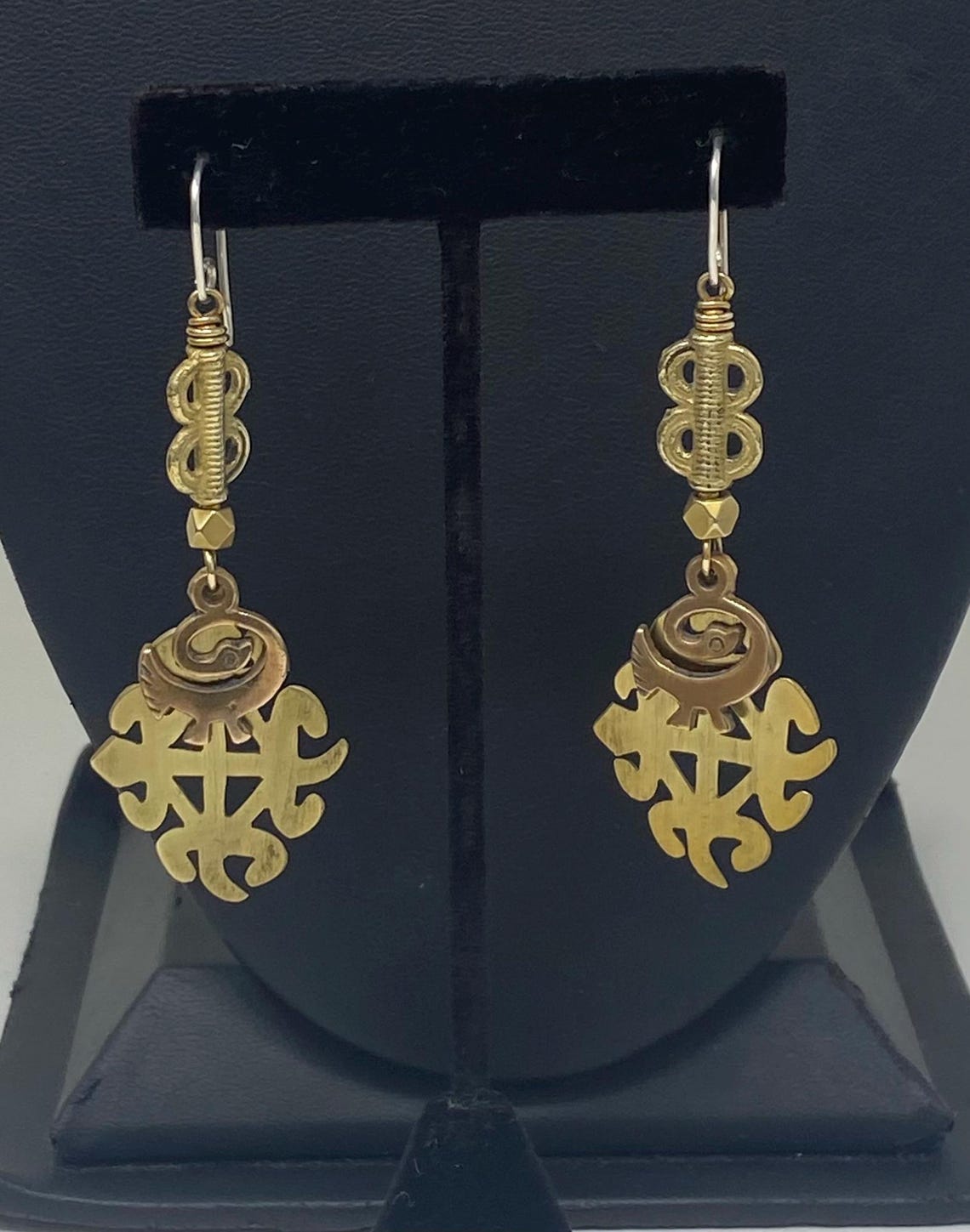 Brass Adinkra Symbols Earrings - Etsy
