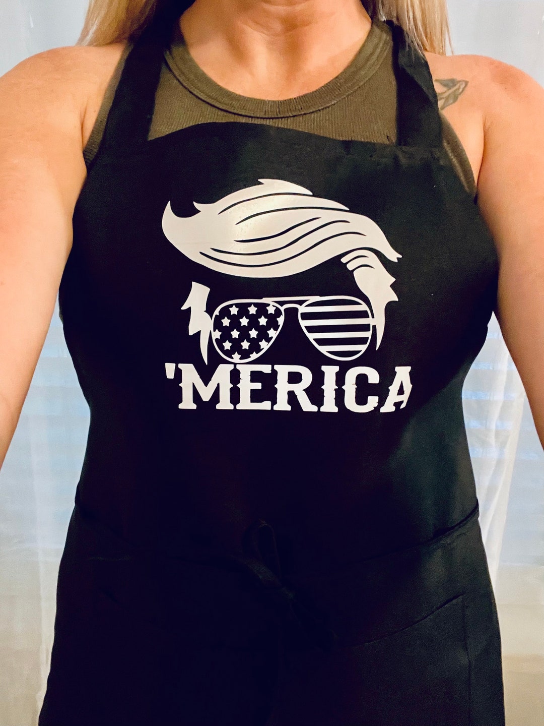 Trump 'merica Apron: Patriotic Humor, USA Cooking - Etsy