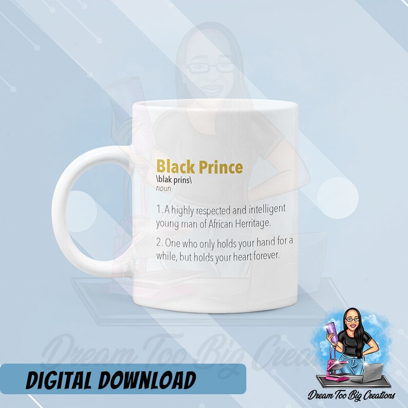 Black Prince & Princess Definition Design SVG PNG Perfect - Etsy