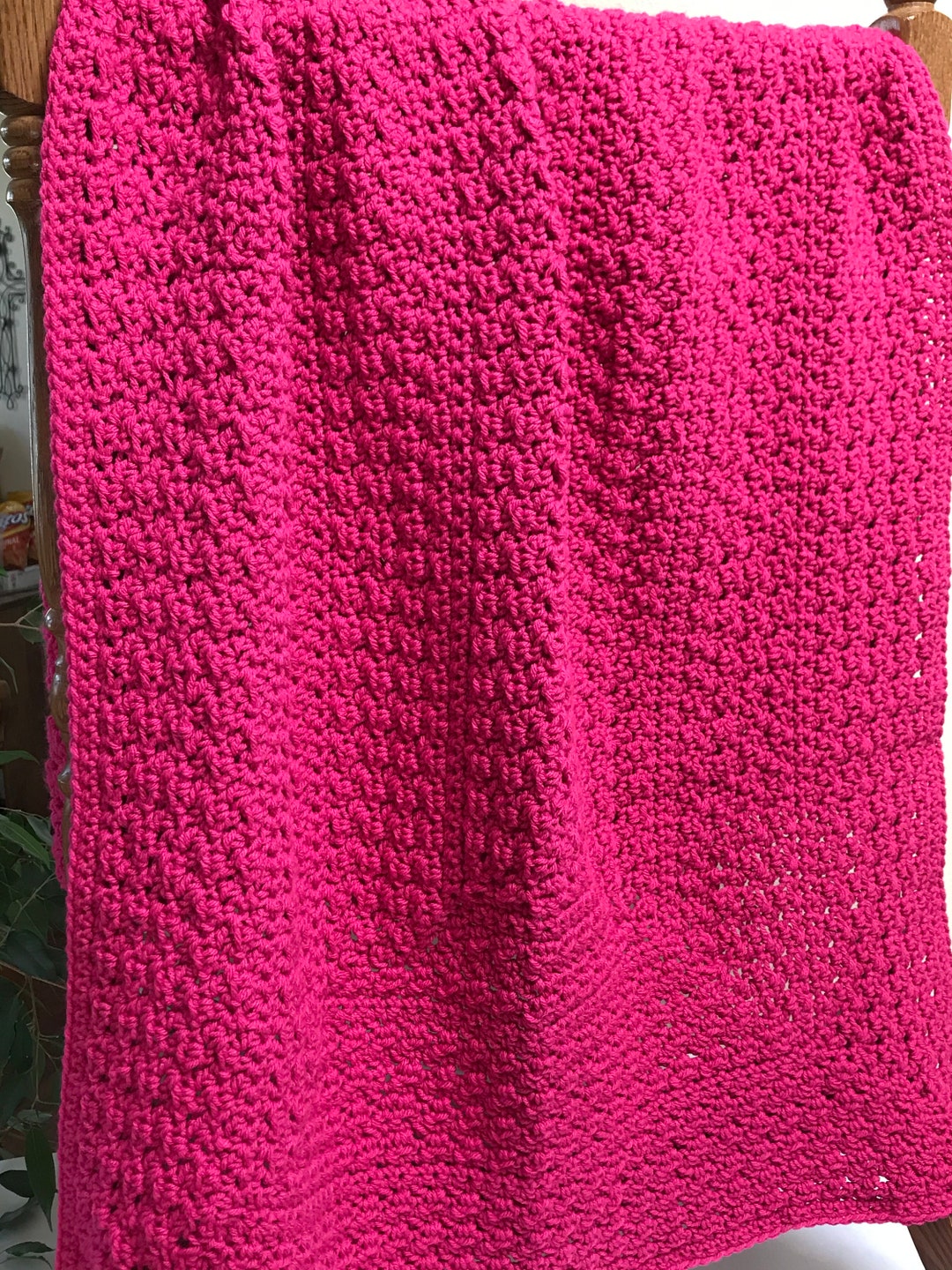 BRIGHT PINK THROW - Etsy