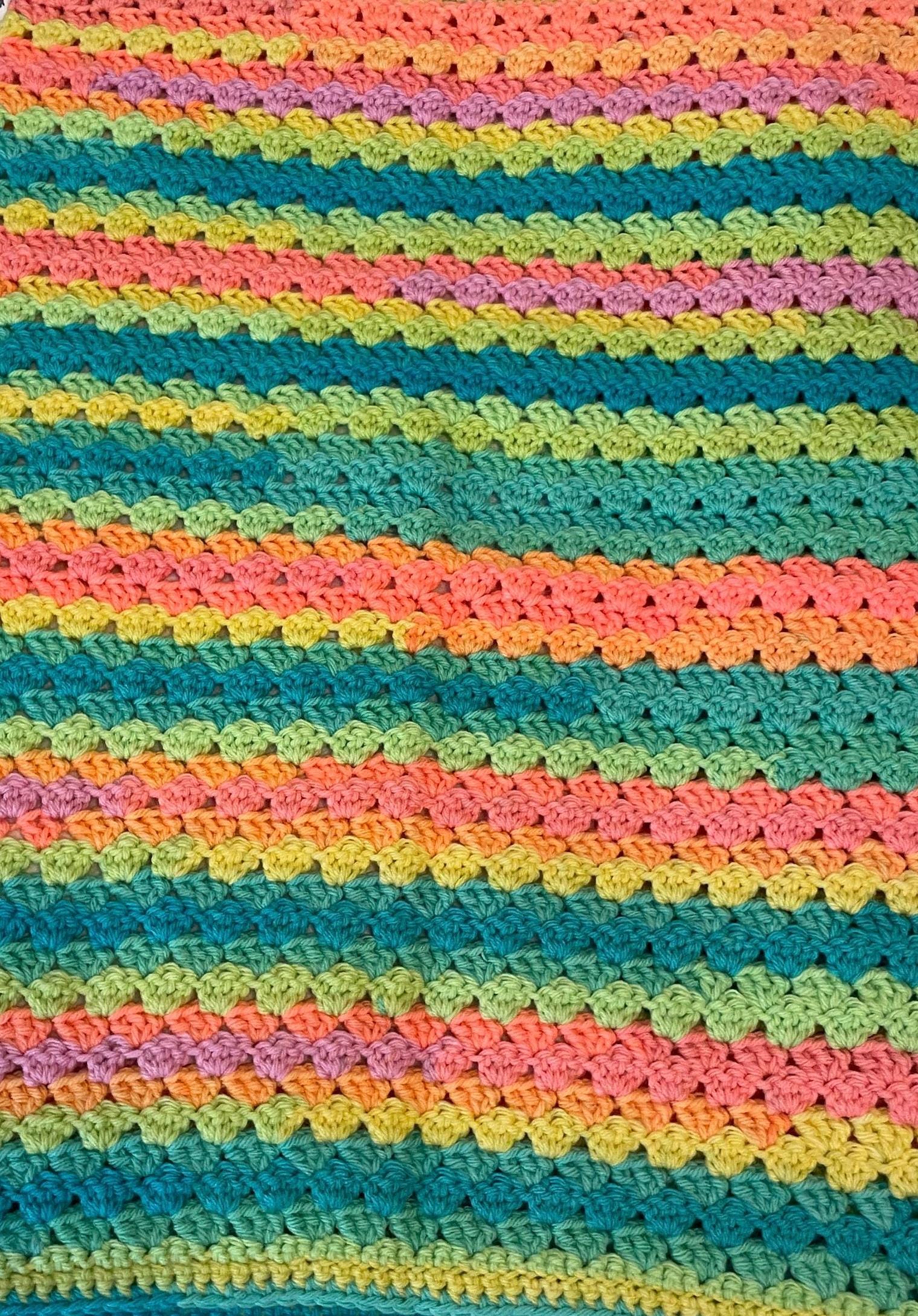 RETRO STRIPE THROW Granny Style - Etsy