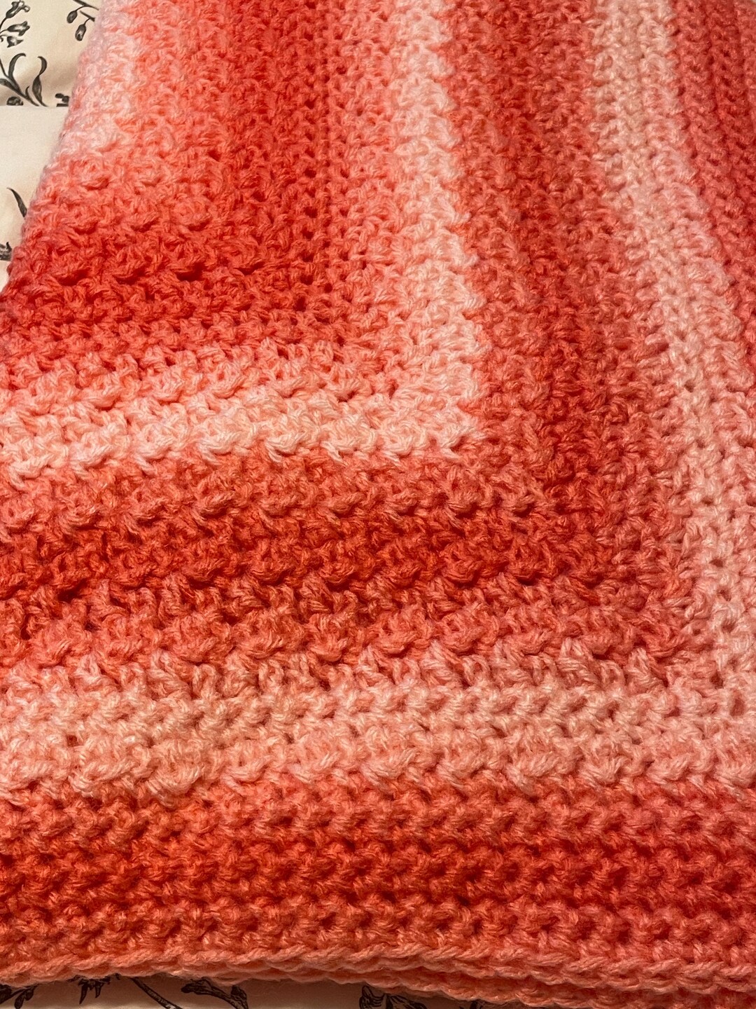 SEA CORAL OMBRÉ Throw - Etsy