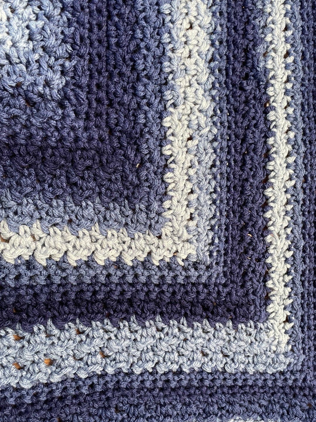 NAVY OMBRE Throw - Etsy