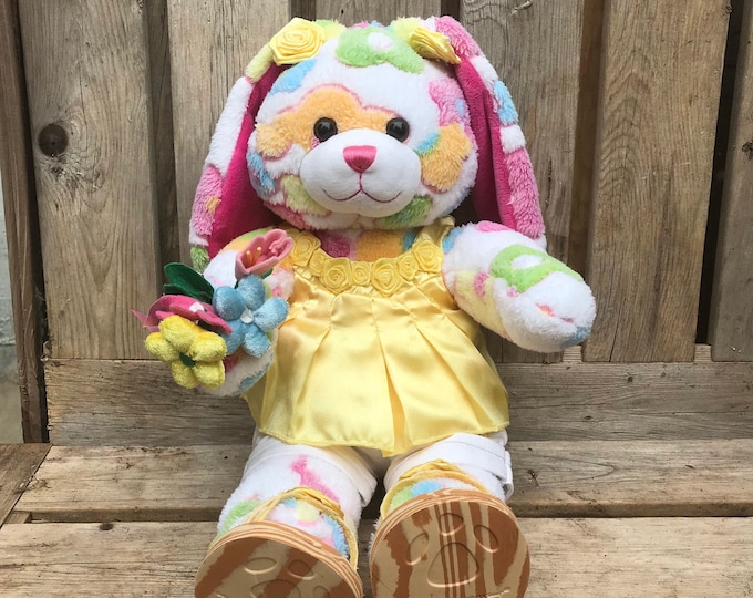 Build a Bear / Build a Bear Bunny / Rainbow Bunny - Etsy