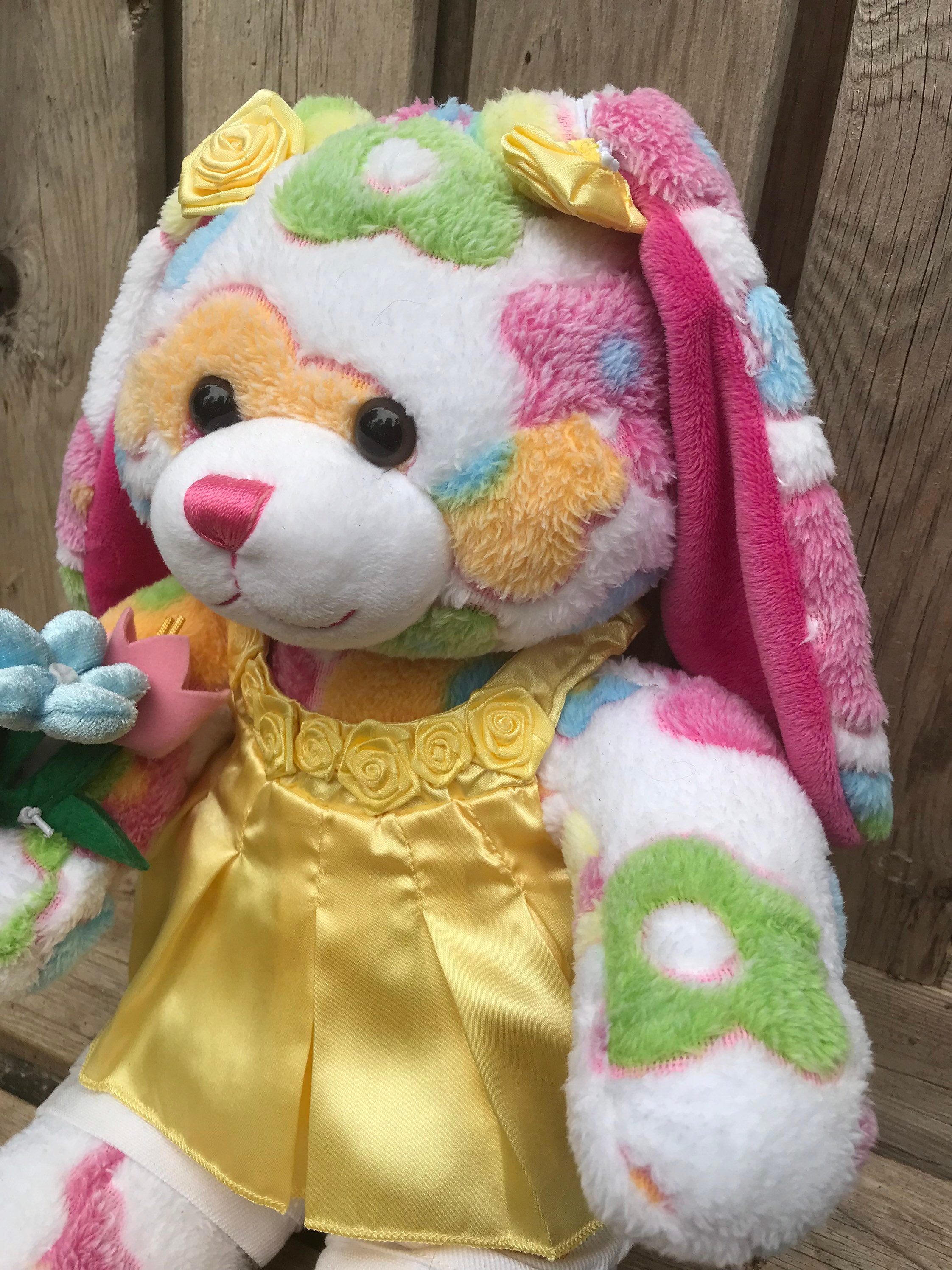 Build a Bear / Build a Bear Bunny / Rainbow Bunny - Etsy