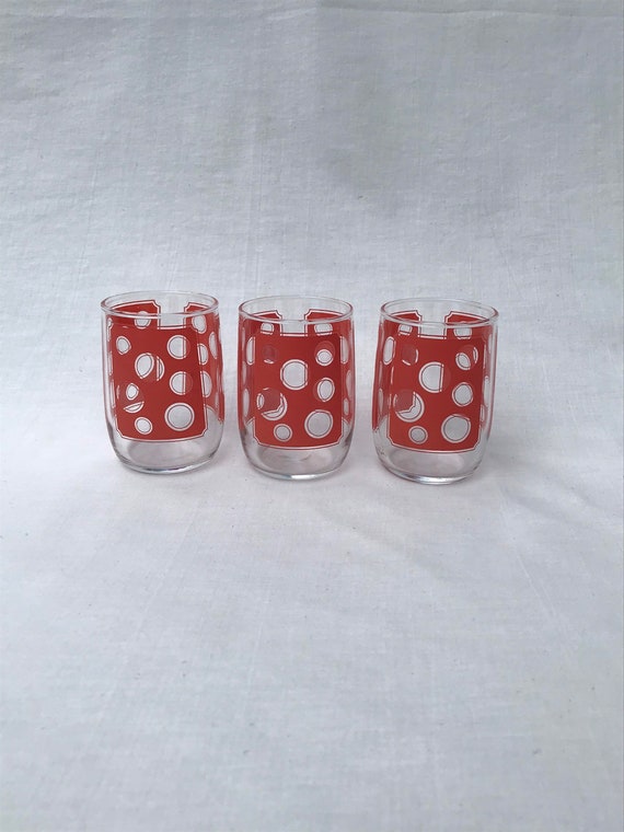 Retro Juice Glass / Small Juice Glass / Orange Juice Glass | Etsy