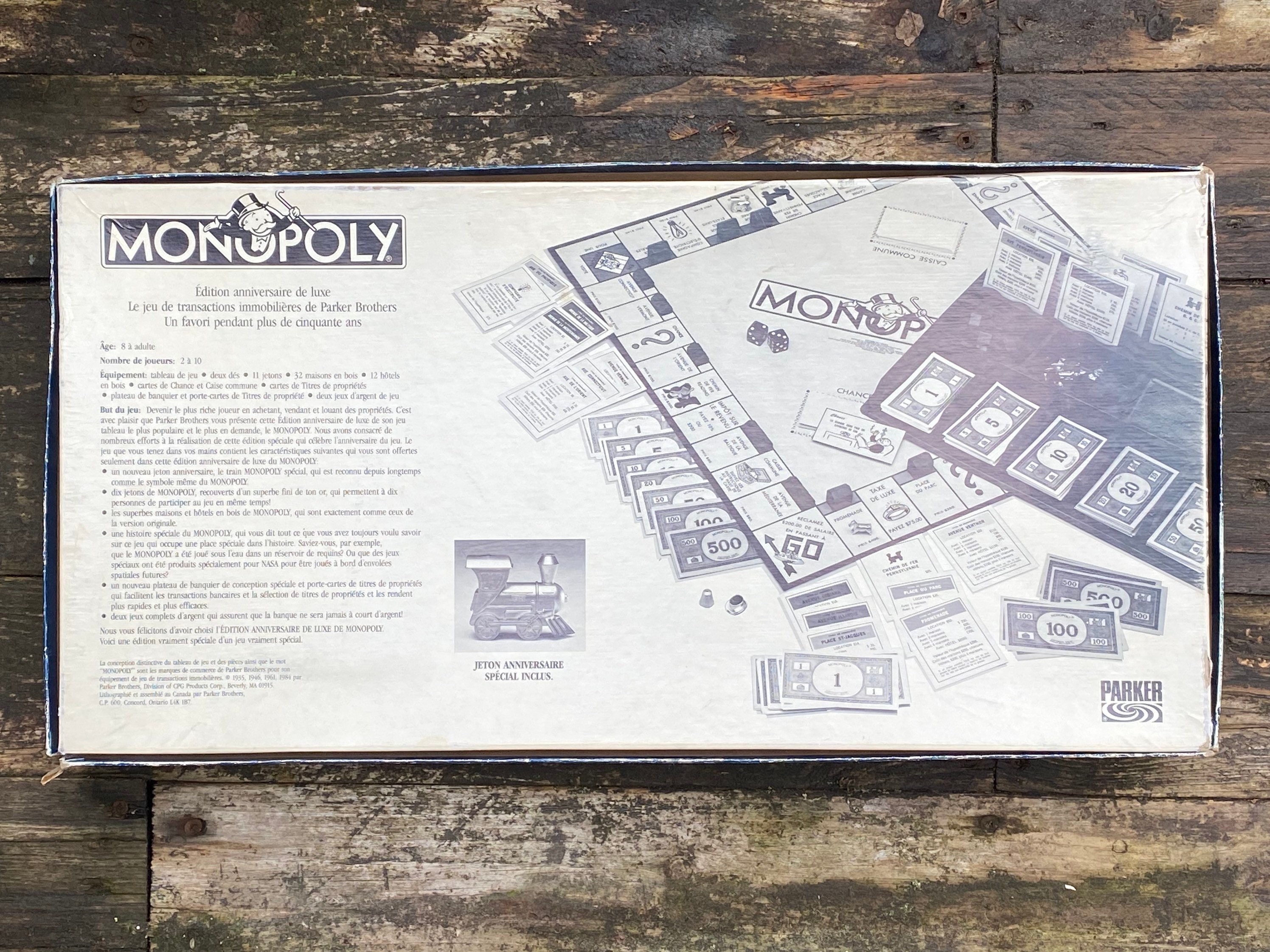 Vintage Board Game / Monopoly-anniversary Edition / Family Game Night ...