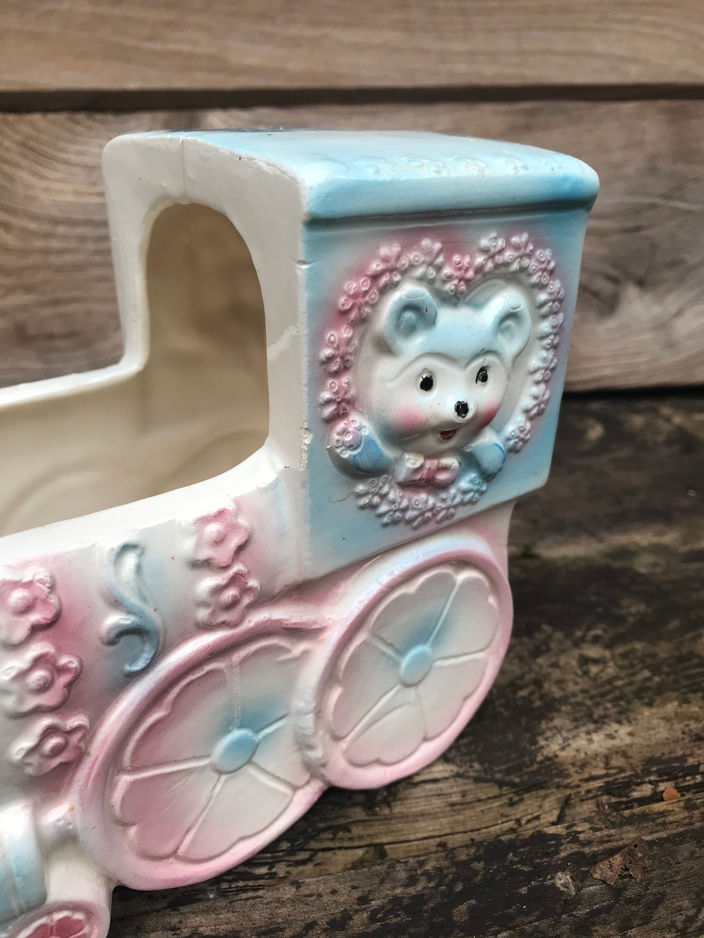 Vintage Nursery Planter / Baby Planter / Music Box Planter / Train ...