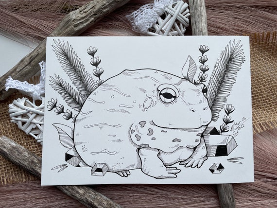 Cute Toad Drawing