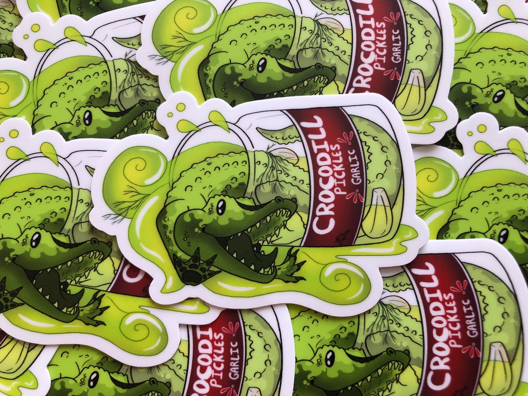 Crocodill Pickles Sticker - Crocodile - Stickers - Vinyl Stickers ...