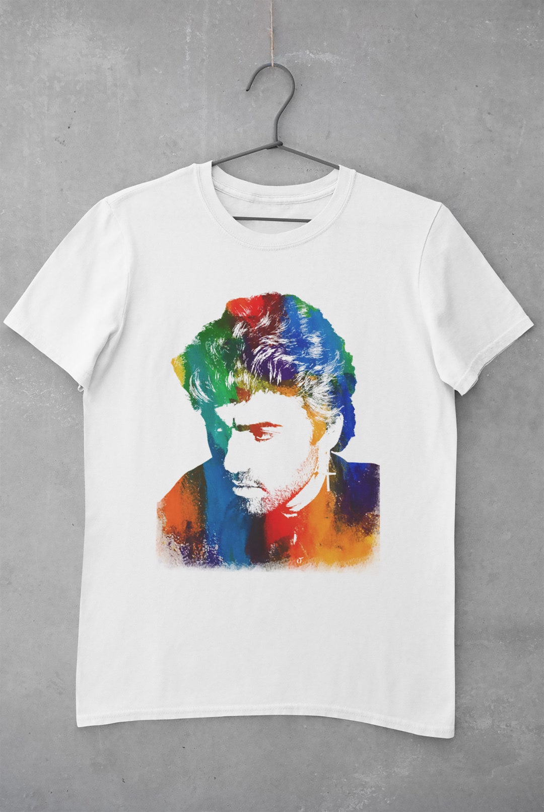 Vintage George Michael Painting Fan Art Unisex Tee Shirt for George ...