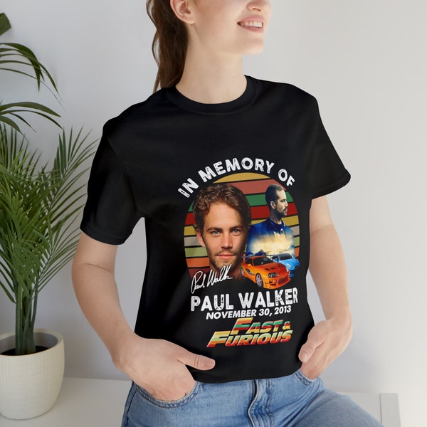 Paul Walker Tshirt - Etsy