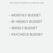 Printable Budget Bundle Pack Printable Colorful Financial Budget ...