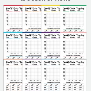 Printable Credit Score Tracker | PDF Download | Financial Printable ...