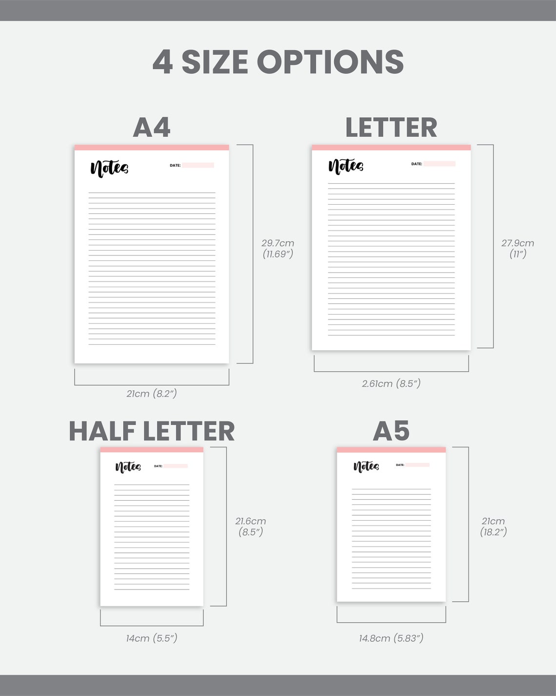 Printable College Ruled Lined Notes Student Printable Study PDF Instant ...