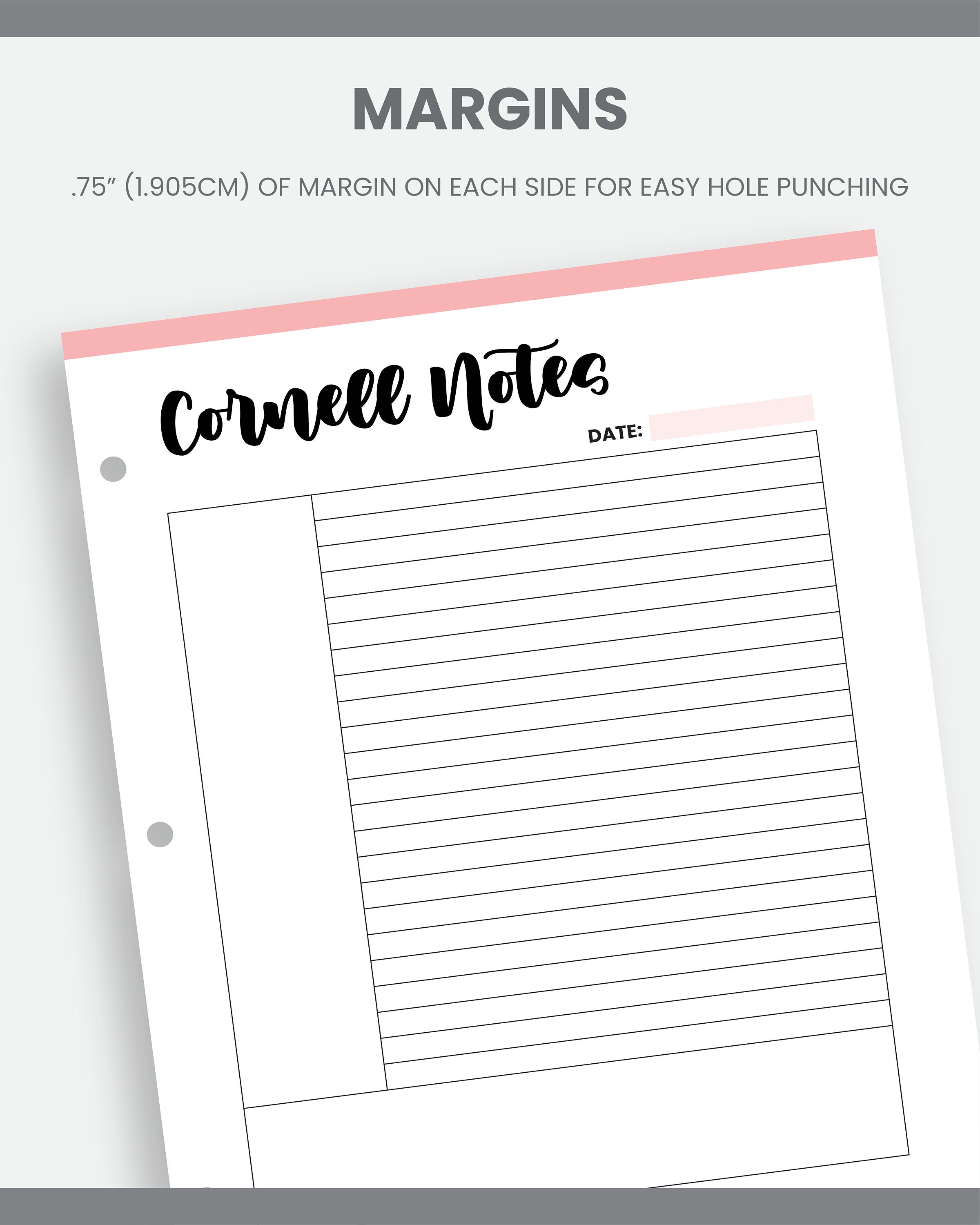 Printable Cornell Notes Bundle | Study | Student PDF | A4 | A5 | Letter ...
