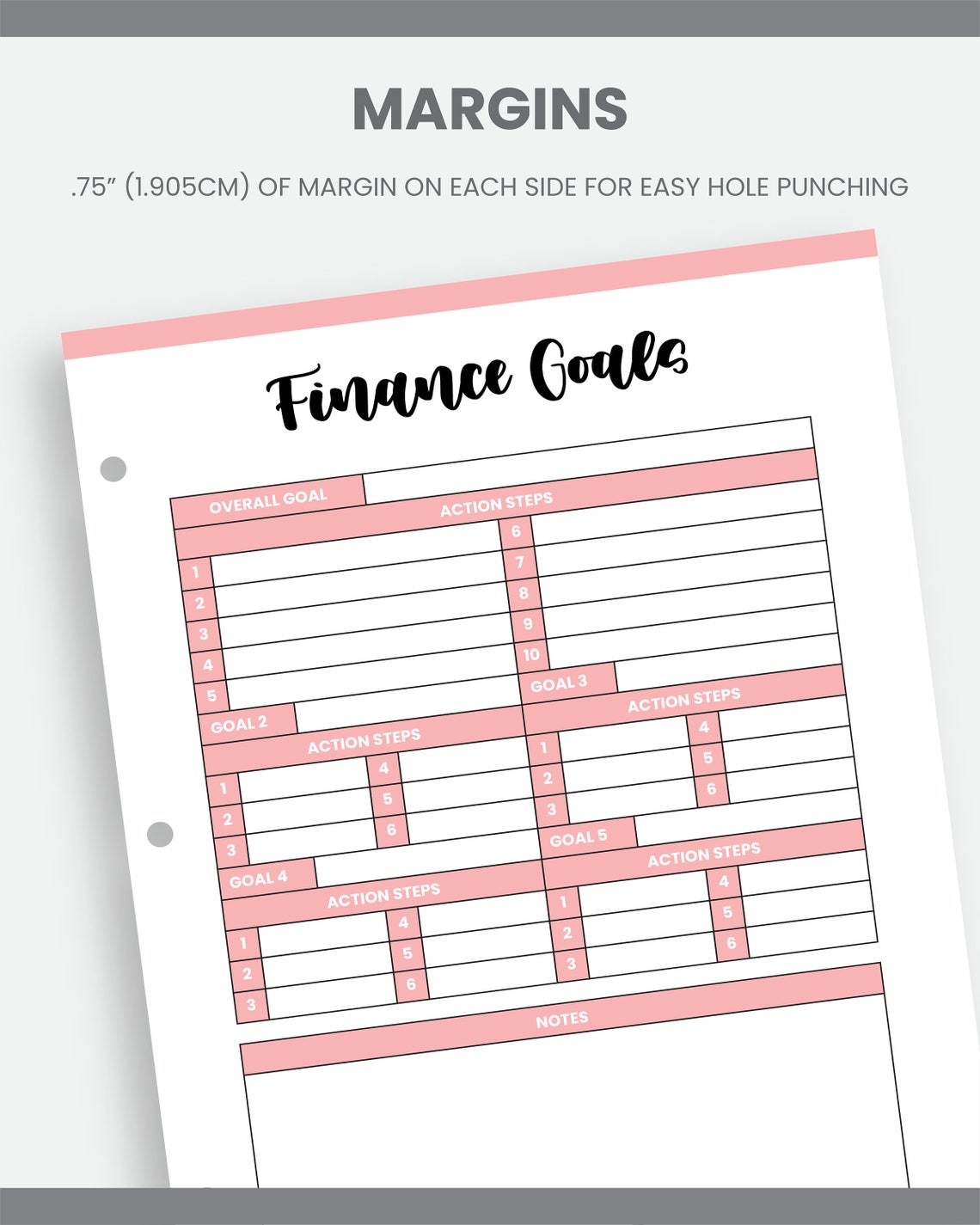 Printable Financial Goals Tracker Goals Printable Digital Tracker Pdf ...