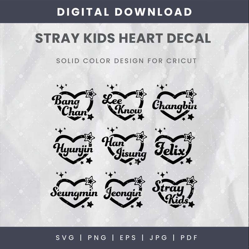 Stray Kids Name Decals - Etsy