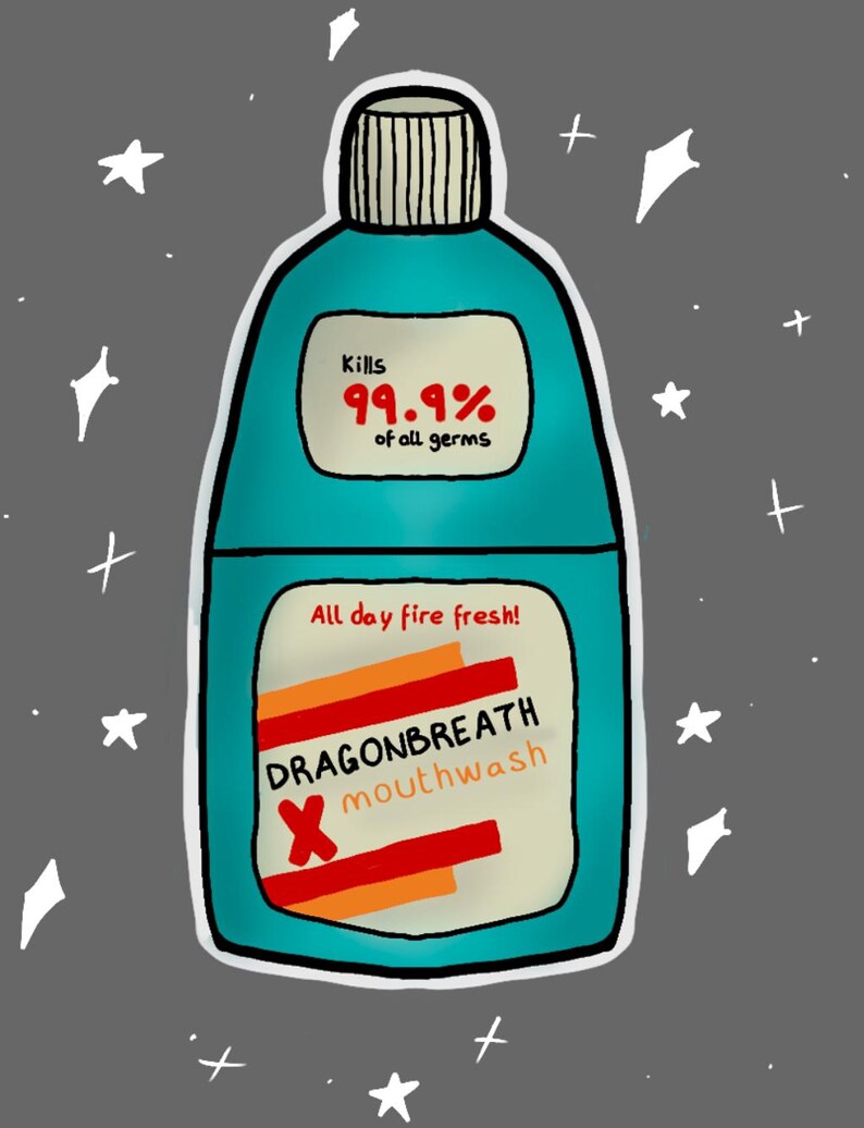 Mouthwashing Bottle Sticker - Etsy