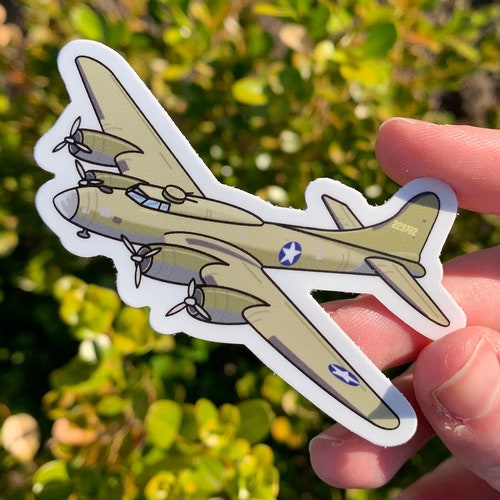WWII B-17 Bomber Airplane Sticker Vinyl Dishwasher Safe - Etsy