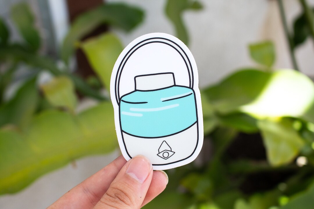 Vintage Water Cooler Sticker / Magnet - Turquoise Blue - Vinyl ...