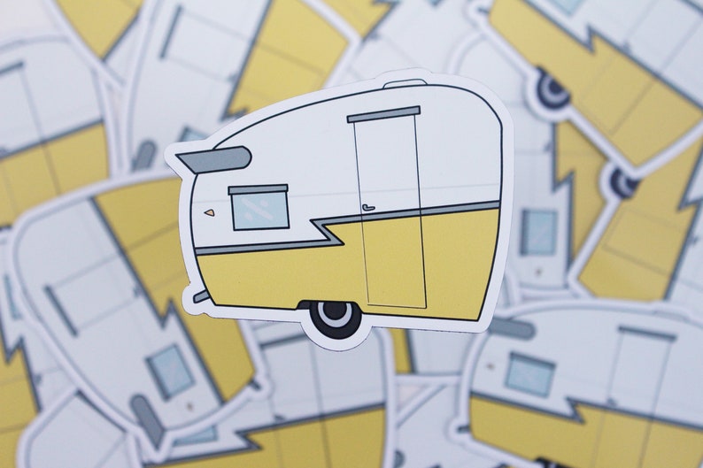 Vintage Trailer Sticker/magnet 1960's Yellow Shasta - Etsy