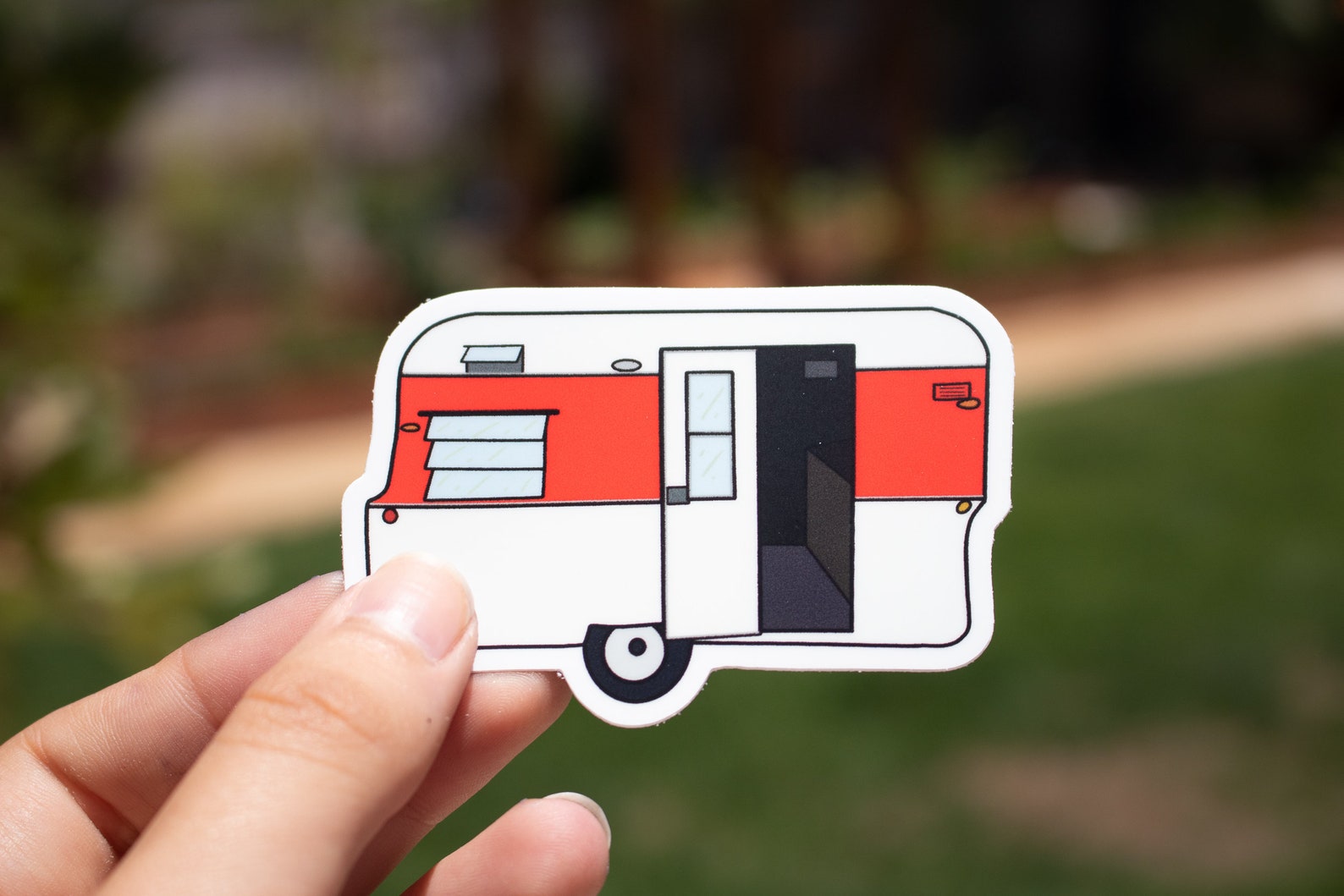 Vintage Trailer Sticker 1964 Red Nomad Travel Trailer - Etsy