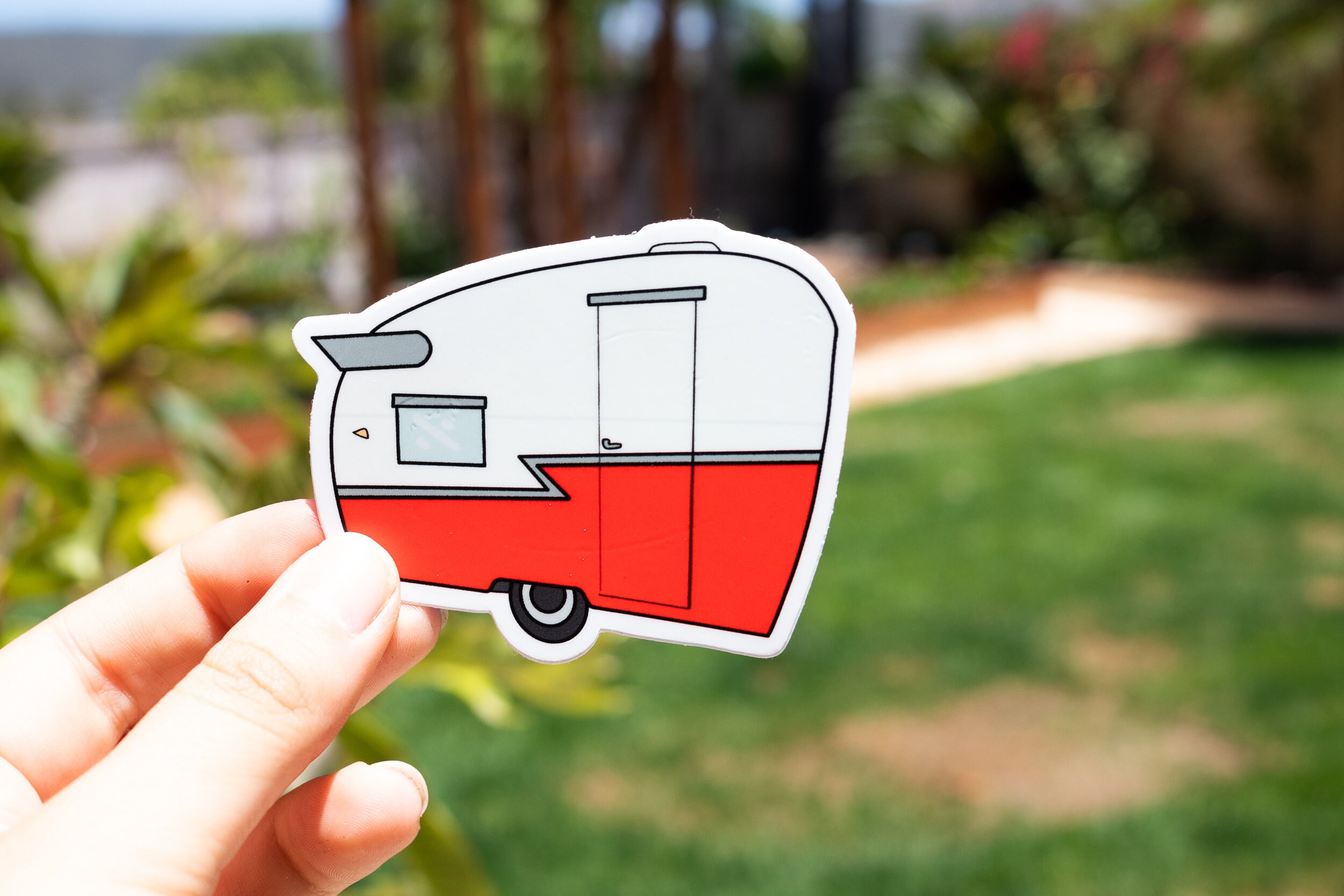 Custom Vintage Trailer Stickers 1 Design 4 Stickers / | Etsy