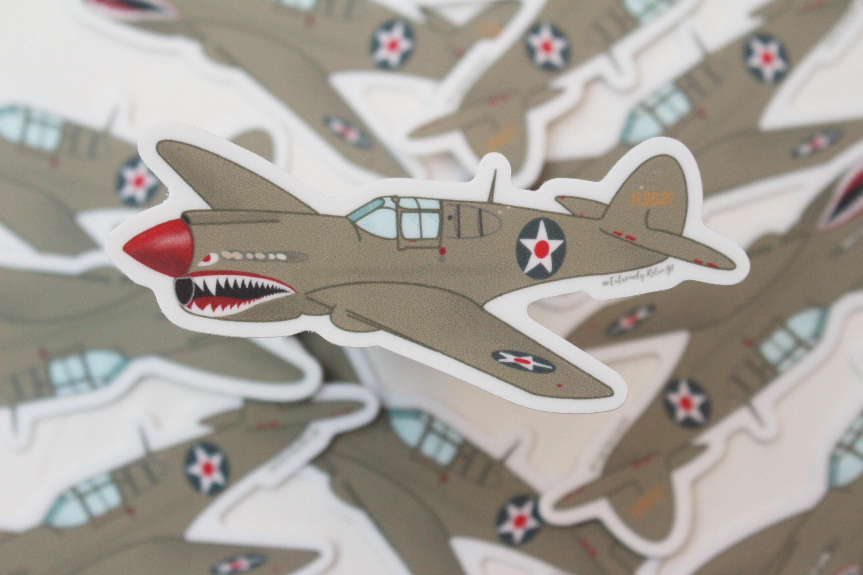 WWII P40 Warhawk Flying Tigers Sticker Vinyl Dishwasher - Etsy