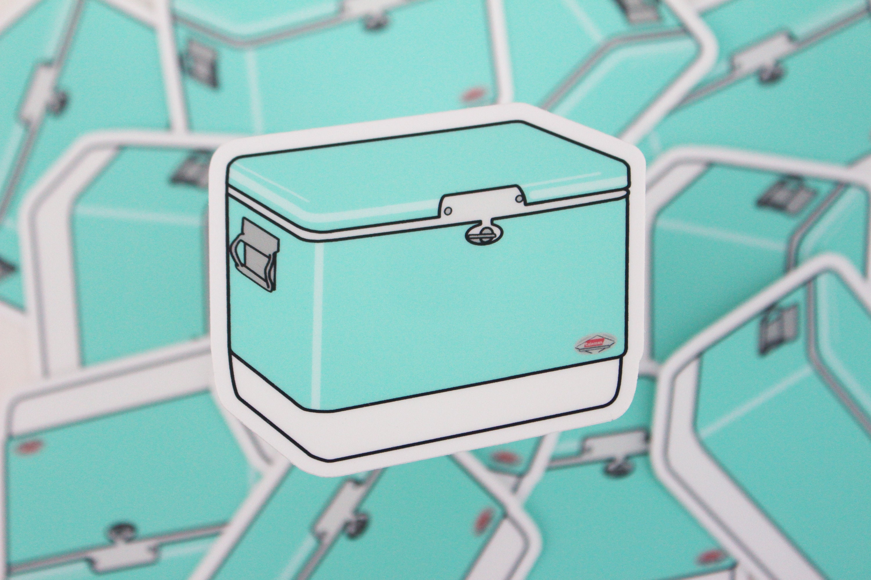 Vintage Hard Side Ice Chest Sticker / Magnet Turquoise - Etsy