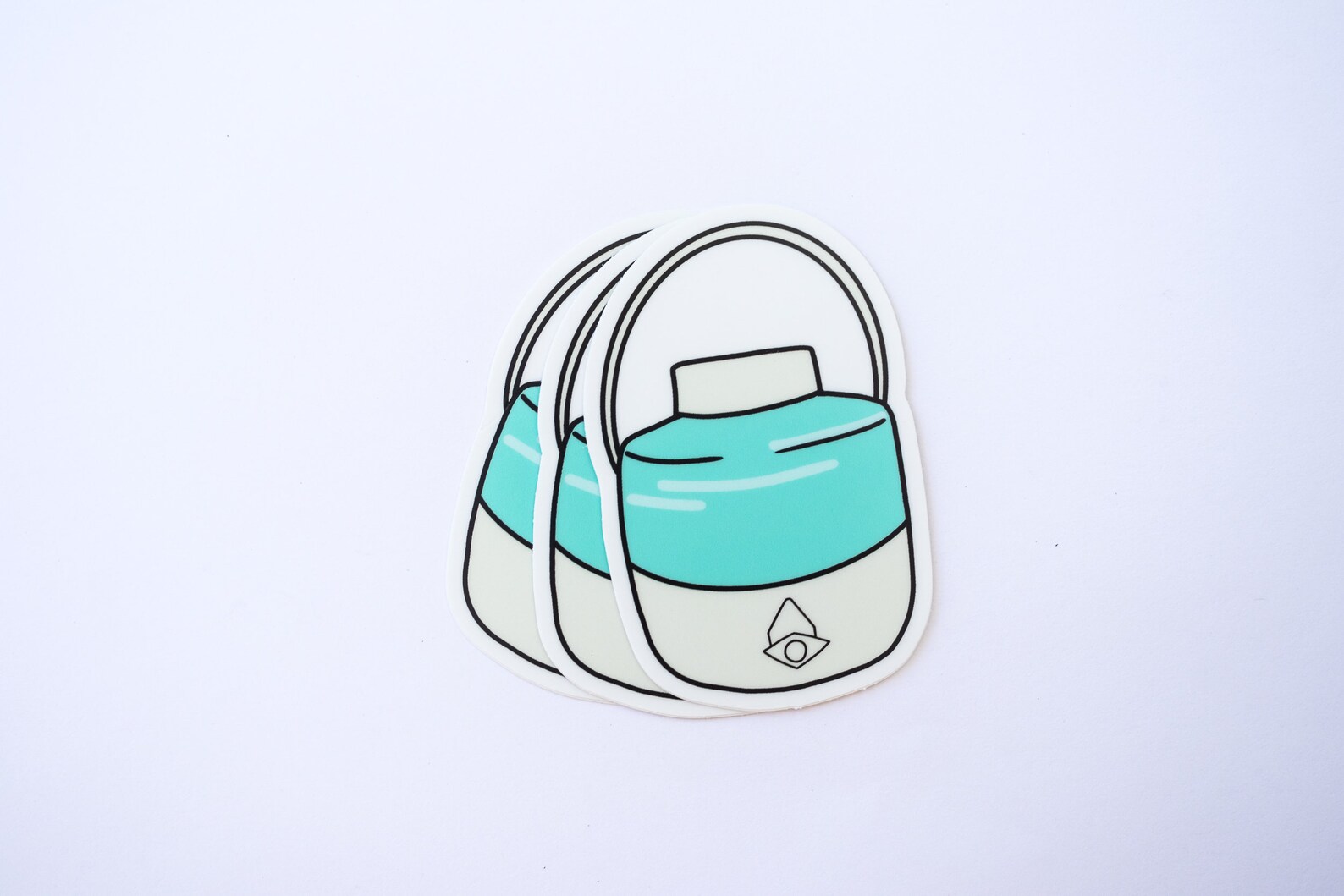 Vintage Water Cooler Sticker / Magnet - Turquoise Blue - Vinyl ...