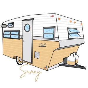 Custom Vintage Trailer Stickers (1 Design - 4 Stickers) / Vinyl ...
