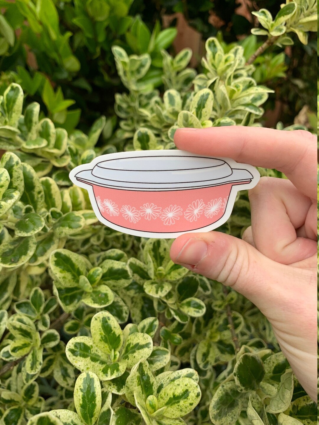 Vintage Pink Pyrex Daisy Cinderella Oval Casseroles Sticker - Kitchen ...