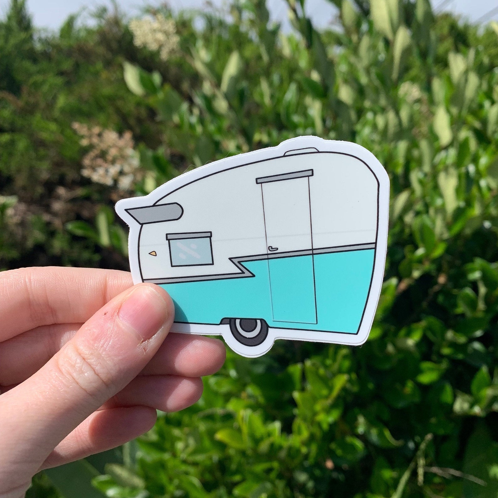 Vintage Trailer Sticker/magnet - 1960's Turquoise Blue Shasta Travel ...