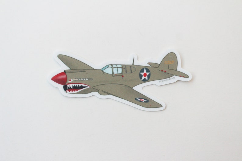 WWII P40 Warhawk Flying Tigers Sticker Vinyl Dishwasher - Etsy