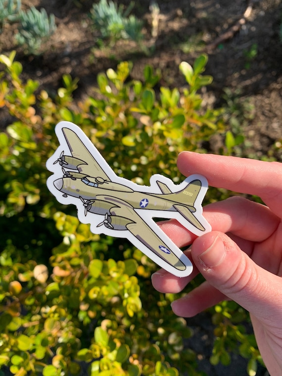 WWII B-17 Bomber Airplane Sticker Vinyl Dishwasher Safe | Etsy