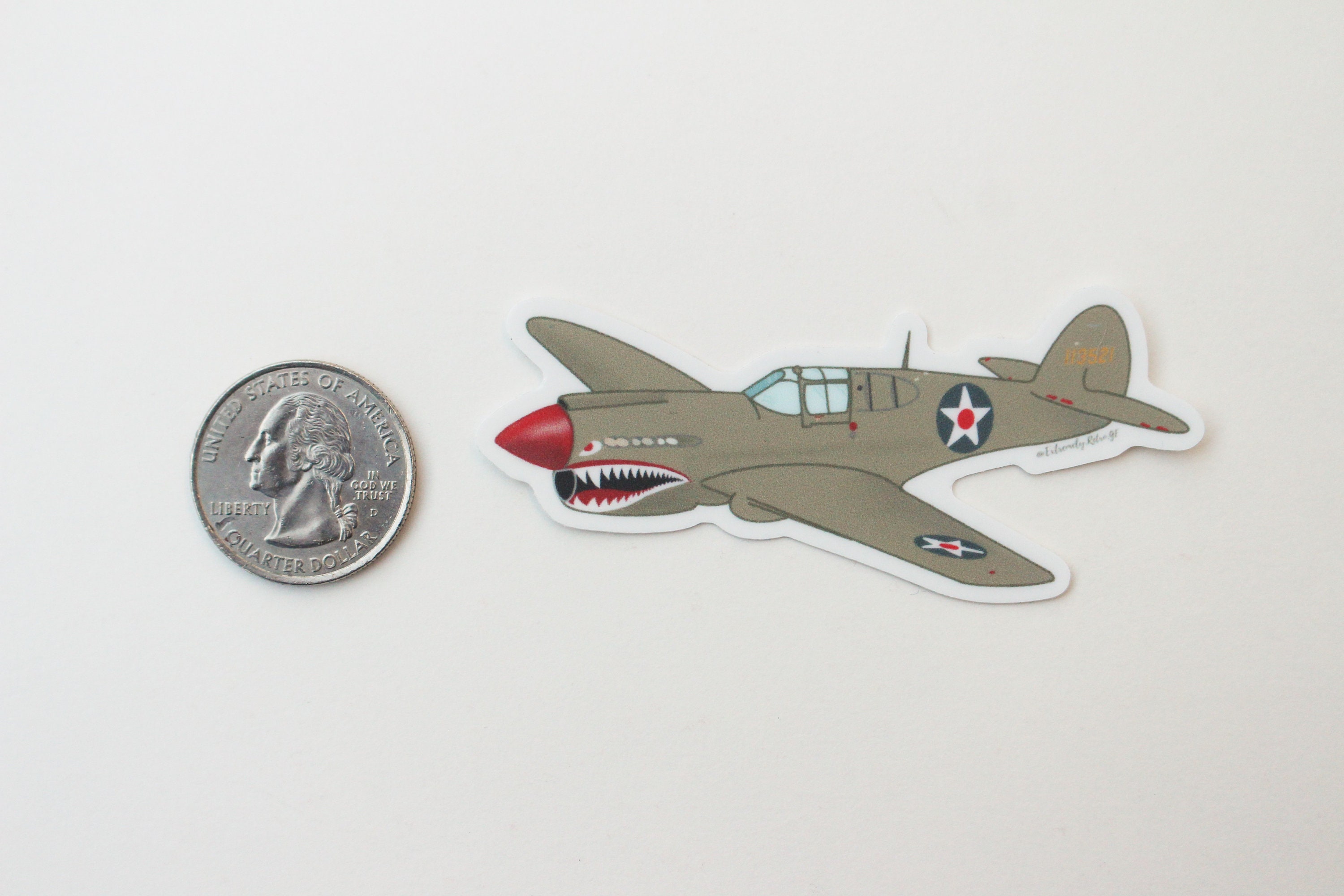 WWII P40 Warhawk Flying Tigers Sticker Vinyl Dishwasher - Etsy