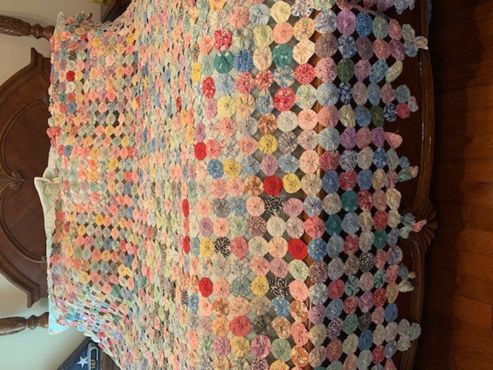 Vintage Yo-yo Quilt - Etsy