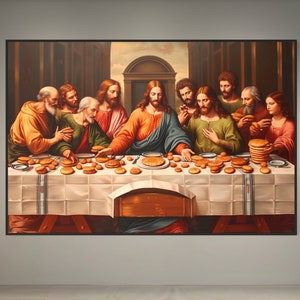 The Last Supper Painting Wall Art | Bible Wall Art | Religious Gift ...