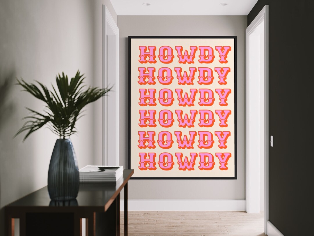 Western Wall Art Decor | Howdy Wall Art | Southwestern Wall Art ...