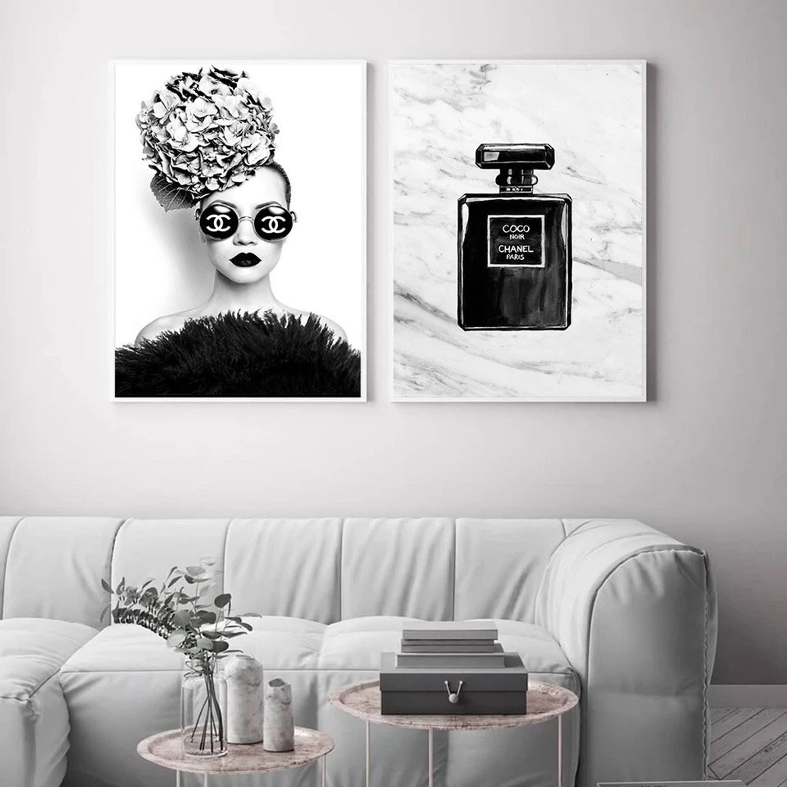 Designer Canvas Wall Art Prints Designer Wall Art Decor Set - Etsy