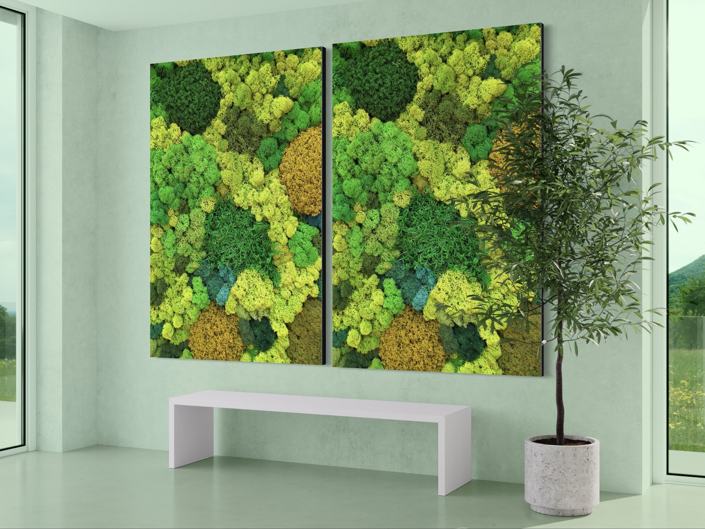 Moss Wall Art PRINT Preserved Moss Wall Art Living Moss Wall - Etsy